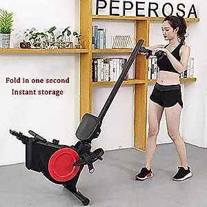 Foldable Rowing Machines Rowing Machine for Home Use Foldable Silent Magnetic Control, Aerobic Exercise Fitness Equipment, Male and Female Weight Loss Muscle Training Water Ro