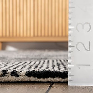 nuLOOM Heidi Modern Hand Tufted Wool Area Rug, 8x10, Charcoal