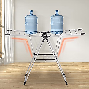 YUBELLES 53.54 * 20.28 * 36.02in Clothes Drying Rack, Gullwing Space-Saving Laundry Rack, Space Saving Laundry Drying Rack, Easy Storage Laundry Indoor and Outdoor Use