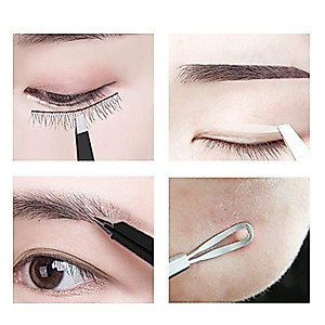 Healifty Slant Tweezers Stainless Steel Eyebrow Tweezers Multi-Functional Slant Tip Tweezer for Women Men 1pcs(Silver)
