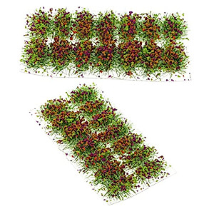 HANABASS 2 Boxes Tufts Scenery Tabletop Building Modelling Diorama Flower H Miniature Irregular Gaming for Cluster Hobby Static Train Railroad Adhesive Sand Bushy Layout Groups Grass of
