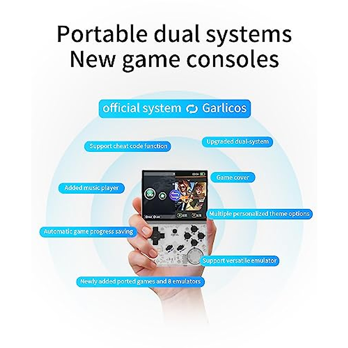 Anbernic RG35XX Retro Handheld Game Console - Dual System Linux + Garlic OS- 64Gb TF Card 6831 Built In Arcade Games - Handheld Emulator - 3.5 IPS OCA Screen 2600 Mah Battery. Plug & Play Video Games