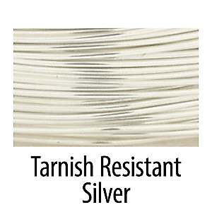 Artistic Wire, 18 Gauge Silver Plated Tarnish Resistant Colored Copper Craft Wire, Tarnish Resistant Silver, 49 ft