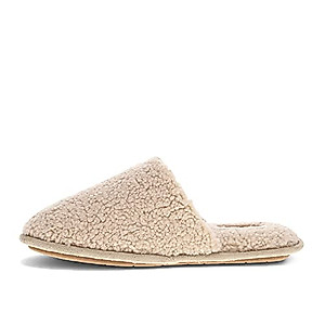 Levi's Womens Lacey Microsuede Scuff House Shoe Slippers, Cream, L