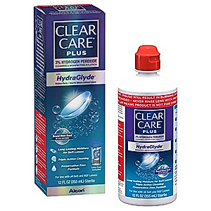Clear Care Plus Cleaning and Disinfecting Solution with Lens Case, Clear, 12 Fl Oz