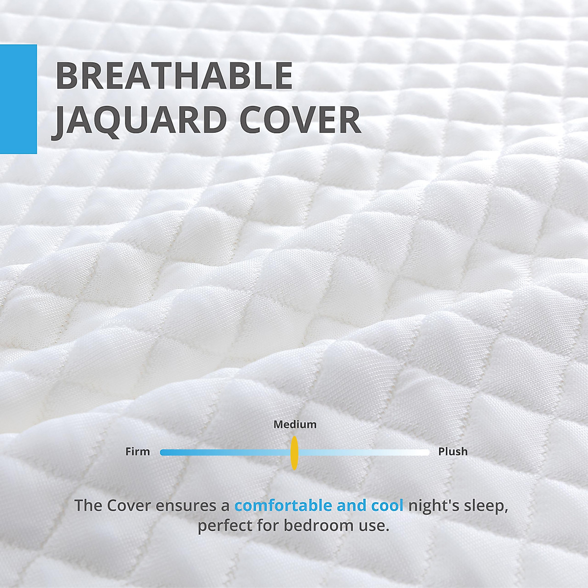 EGOHOME California King Mattress 14 Inch, Charcoal Gel Memory Foam Mattress Bed in a Box, Back Pain Relief Mattress Made in USA, Medium Firm Mattress, CertiPUR-US Certified,72”x84”x14”, White