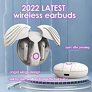 Wireless Gaming Earbuds Bluetooth Headphones with Microphone Waterproof Ultra Low-Latency in-Ear Earphones Cordless Wireless Ear Buds for Gaming Laptop TV Smart Phone PC Sport Black Fallen Angels