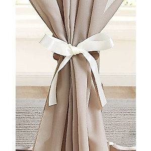 WARM HOME DESIGNS 35 x 288 Inch Nude Brown Chiffon Fabric. Use Luxurious Chiffon Material as Chiffon Table Runner, Wedding Arch Decorations, Window Scarf, Party Backdrop. CF Nude 288"