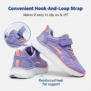 DREAM PAIRS Boys Girls Sneakers Kids Tennis Running Shoes EZ-ONs EZ-Plays Athletic Sport Gym Lightweight Breathable Shoes,Size 2 Little Kid,Purple/Pink,SDRS2326K