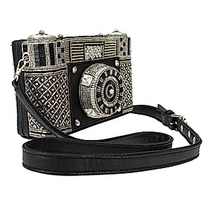 Mary Frances Picture That Beaded Crossbody Handbag, Black