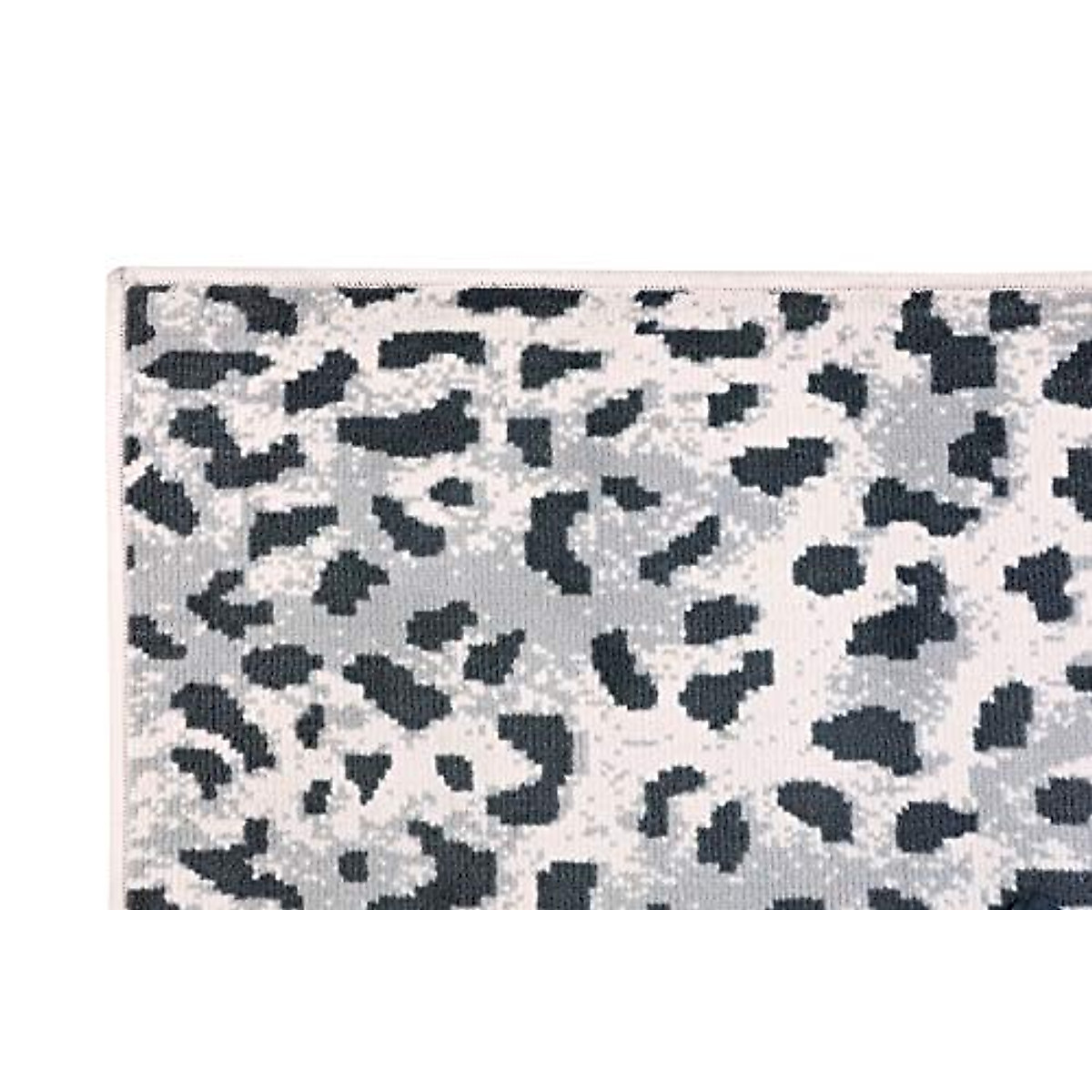 Furnish my Place Leopard Print Area Rug - 3 ft. 6 in. x 5 ft. 6 in, Ligh Grey, Rectangular Accent Rug with Contemporary Design