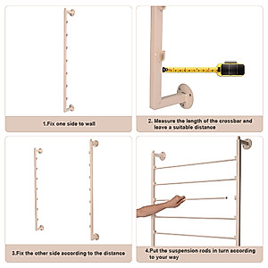 YAGEANNL Ribbon Storage Organizer,Wall Mounted Ribbon Organizer,Wrapping Paper Rack,7-Layer Metal Ribbon Storage for Craft Room,Flower Shop,Gift Wrapping Paper,Milky White