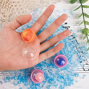 AUEAR, Colorful Small Round Capsules 1.1 Inch Vending Machine Capsules Empty Plastic Gumball Machine Containers for Party Favor Prize (50 Packs)