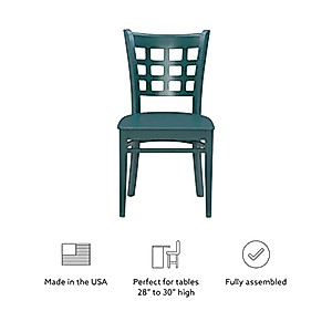Linon Portis Dark Green Modern Dining Side Chair Set of 2