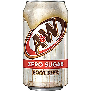 A&W Zero Sugar Root Beer Soda, 12 fl oz cans (Pack of 12)