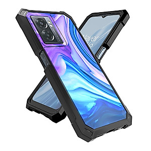 Ailiber Case for One Plus Nord N300 5G, Oppo A77 5G Case with Screen Protector, Dual Layer Structure Protection, Shockproof Corner TPU Bumper, Military Grade Phone Cover for 1 Plus N300 5G-Blue Purple