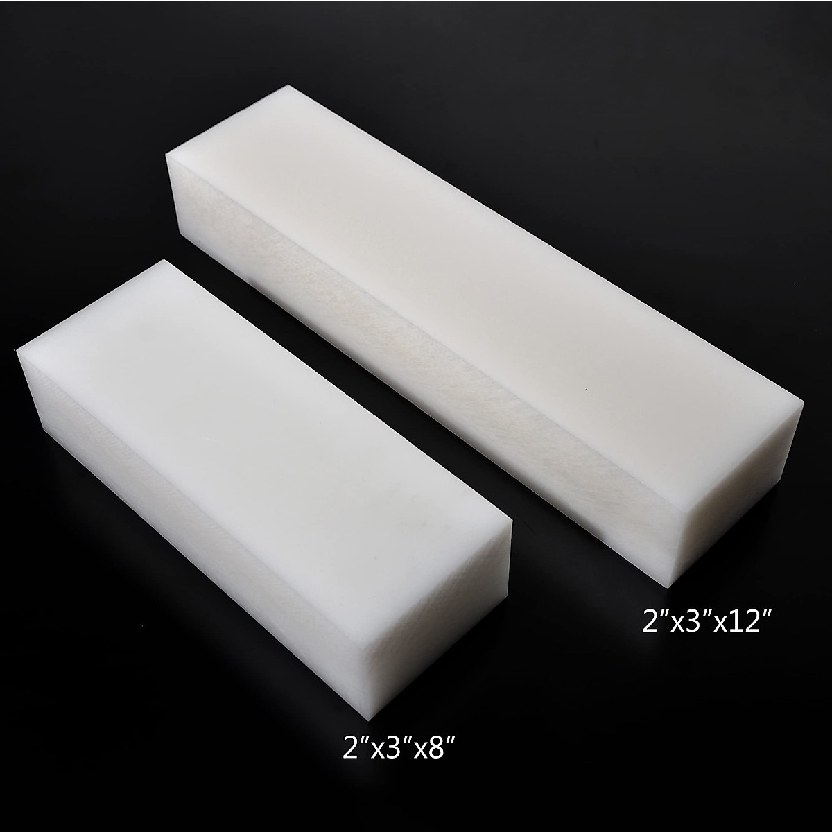 HDPE Block White PE Polyethylene Rectangular Solid Plastic Tapping Block High Density Sheet Great for DIY Projects for Machining Home Floor Improvement （3/4" x 4-½" x 3"）