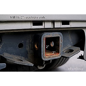 eVerHitch 2 Inch Trailer Hitch Cover Plug with Metal American Black Flag Fit for Any 2" Hitch Receivers