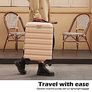 Coolife Luggage 3 Piece Set Suitcase Spinner Hardshell Lightweight TSA Lock