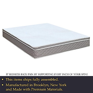 Nutan 10-Inch " Eurotop Innerspring Mattress And 8-Inch Wood Boxspring/Foundation Set Twin Size