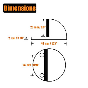 JQK Floor Door Stopper, Snowboard Hanger Storage Stainless Steel Sound Dampening Door Stop Bumper Wall Protetor Display Hanger Rack, 5 Pack Brushed, DSB3-BN-P5