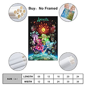 EMPTYZ Amphibia Classic Cartoon Canvas Art Poster and Canvas Wall Art Living Room Posters Bedroom Painting, Wall Art Picture Print Modern Family Bedroom Decor Posters 12x18inch(30x45cm)