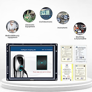 STONE 7" Inch HMI 800x480 TFT LCD UART HD Brand Monitor Full Color Screen with RS232/USB