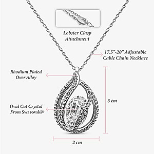 TRYNDI Gift for Wife from Husband to My Wife Necklace Romantic Gifts for Wife Birthday Christmas Valentine's Mother's Day Message Card I Love You Necklace Presents for Her