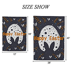 My Little Nest Seasonal Garden Flag Happy Easter Egg Double Sided Vertical Garden Flags for Home Yard Holiday Flag Outdoor Decoration Farmhouse Banner 12"x18"