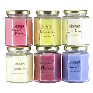 Spring Fragrance Candle Pack - Fresh Cut Roses, Gardenia, Honeysuckle, Jasmine, Lavender & Plumeria with | Scented Soy Candles