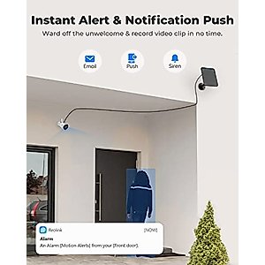 REOLINK Solar WiFi Camera Security Outdoor, 100% Wire-Free, No Hub Needed, 1080p, 2-Way Talk, Night Vision, PIR Motion Detection, Works with Alexa, Argus Eco with Solar Panel