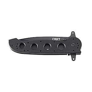 CRKT M16-14SFG EDC Folding Pocket Knife: Special Forces Everyday Carry, Black Serrated Edge Blade, Tanto, Automated Liner Safety, Dual Hilt, G10 Handle, 4-Position Pocket Clip