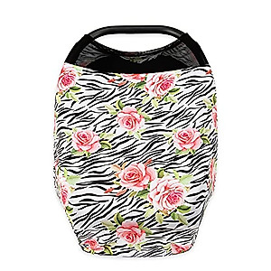 SYNPOS Nursing Covers for Breastfeeding, 360° Full Privacy Breastfeeding Cover, Multi-Purpose Baby Car Seat Cover, Shopping Cart Cover, Stroller Cover, Soft Nursing Apron for Breastfeeding