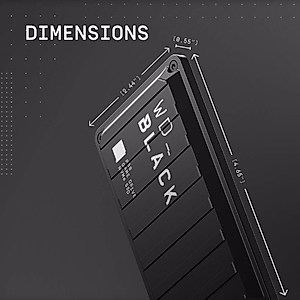 Western Digital 4TB P50 Game Drive SSD - Portable External Solid State Drive SSD, Compatible with Playstation, Xbox, PC, & Mac, Up to 2,000 MB/s - WDBA3S0040BBK-WESN