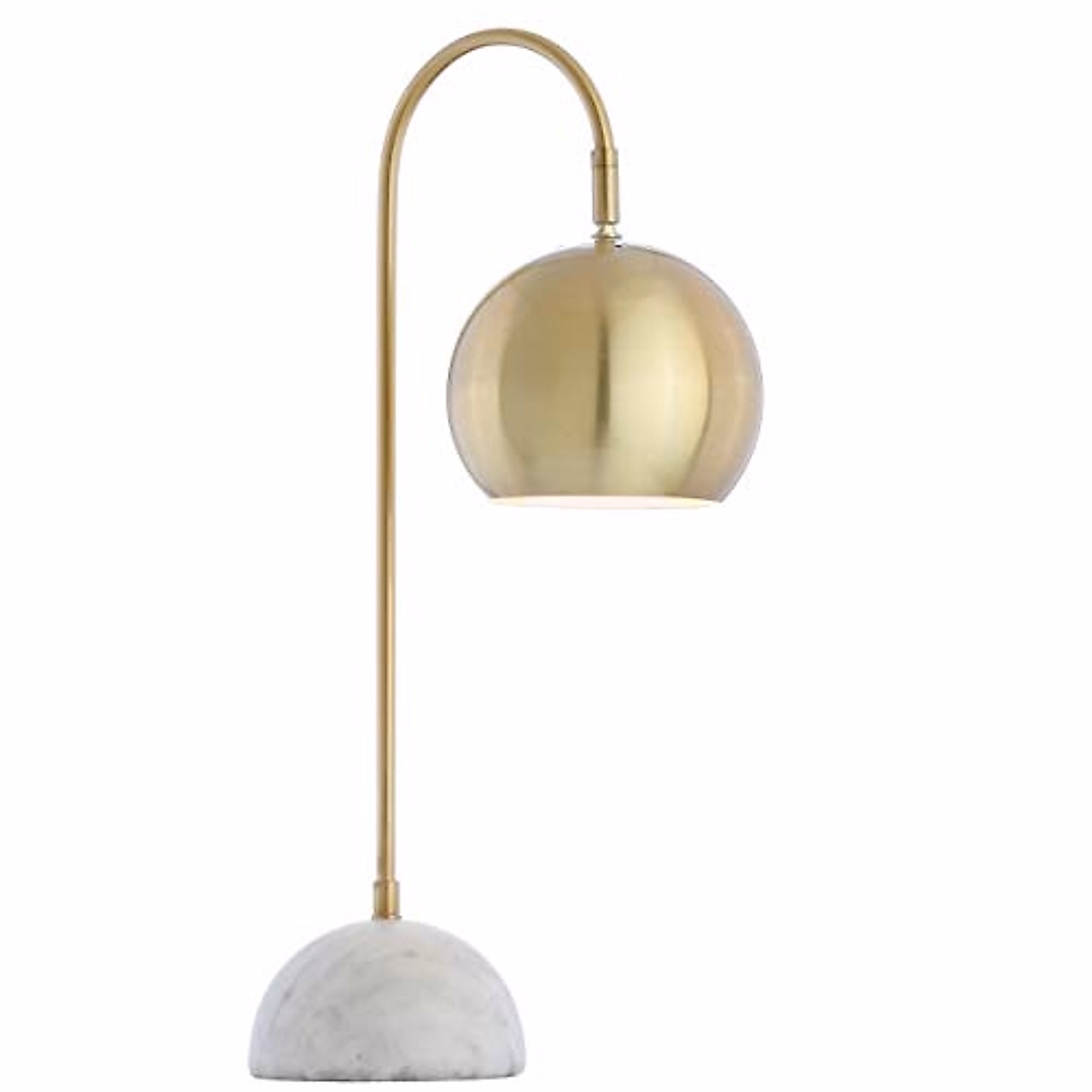 JONATHAN Y JYL6000A Stephen 23.5" Metal/Marble LED Table Lamp Contemporary Modern Bedside Desk Nightstand Lamp for Bedroom Living Room Office College Bookcase LED Bulb Included, Brass Gold/White