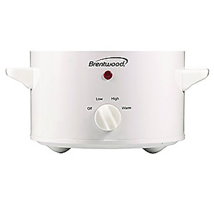Brentwood Slow Cooker, 1.5 Quart, White