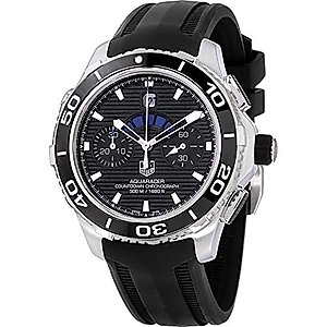 Tag Heuer Aquaracer Automatic Chronograph Black Dial Black Rubber Mens Watch CAK211A.FT8019