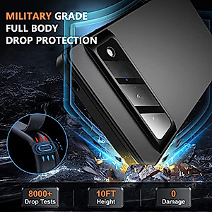 GOLDJU for Pixel 7 Pro Case, [IP68 Waterproof] Case [Dustproof] with [Built-in Screen Protector], [10FT Military Fully Body Shockproof] Phone Case for Google Pixel 7 Pro (2022), Black