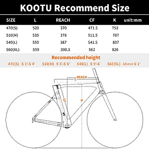 KOOTU Carbon Road Bike,700C Wheels Commuter Bicycle for Men and Women,Racing Bicycle with Shimano 105 R7000 22S Speeds Groupset Ultra-Light Bicycle