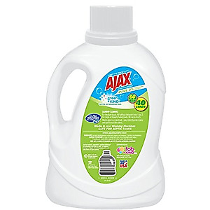Pure Unscented Liquid Laundry Detergent by Ajax | for Sensitive Skin | Works in All Standard & HE Washing Machines | Concentrated Laundry Soap | Hot & Cold Water | Free of Dyes & Perfumes | 60 oz