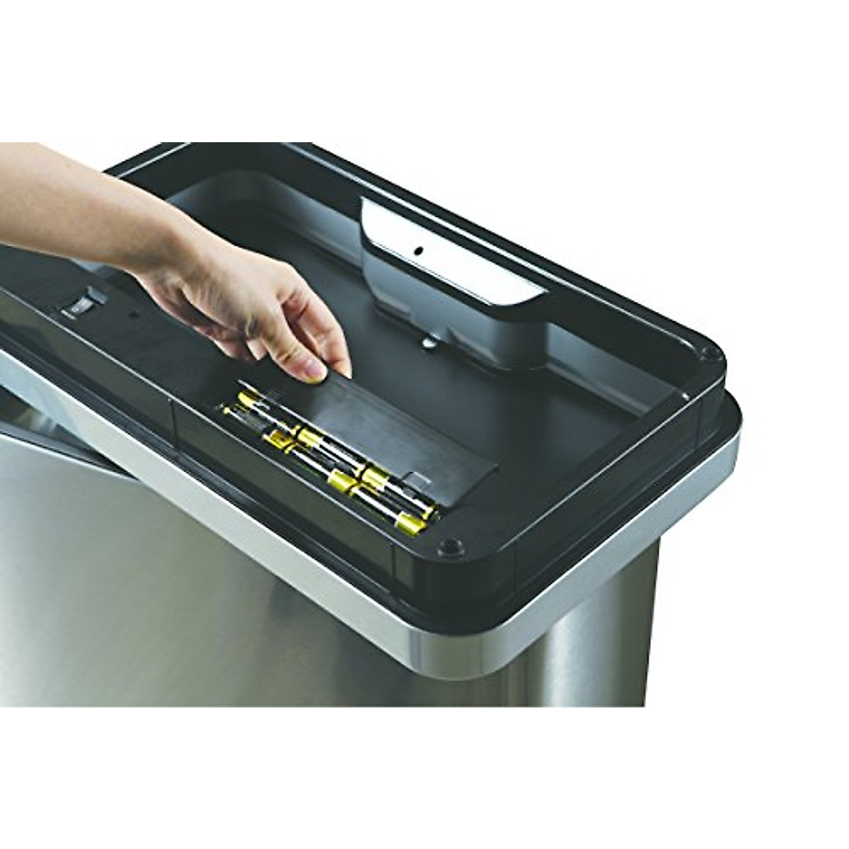 EKO Mirage Sensor Bin 45L, Metal, Matt S/S, 27 x 46 x 65.5 cm