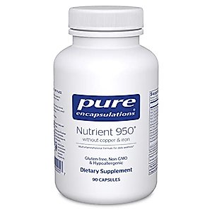 Pure Encapsulations Nutrient 950 Without Copper & Iron | Hypoallergenic Multi-Vitamin/Mineral Formula for Optimal Health | 90 Capsules