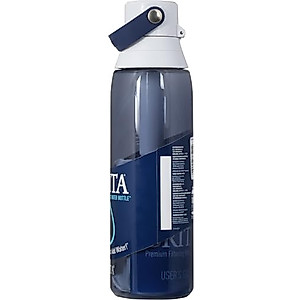 Brita Hard-Sided Plastic Premium Filtering Water Bottle, BPA-Free, Reusable, Replaces 300 Plastic Water Bottles, Filter Lasts 2 Months or 40 Gallons, Includes 1 Filter, Night Sky - 26 oz.