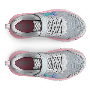 Under Armour Girls' Pre School Assert 10 Alternate Closure, (100) Halo Gray/Pink Sugar/Iridescent, 3, US