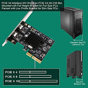 FebSmart 2X 10Gbps Max Speed USB-C Ports PCIE USB 3.1 GEN 2 Expansion Card for Windows, MAC OS and Linux PCs, Built in FebSmart Self-Powered Technology, No Need Additional Power Supply (FS-C2-Pro)