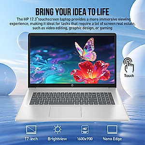 HP 17 Business Laptop Computer, 11th Gen Intel Core i5-1135G7, 17.3" FHD IPS Display, Windows 11 Pro, 32GB RAM, 1TB SSD, Wi-Fi 6, Bluetooth, Webcam, Backlit Keyboard, 32GB Tela USB Card