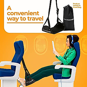 Airplane Footrest (Travel Comfortably), Perfect Airplane or Office Footrest to Relax Your Feet - Airplane Foot Hammock for Airplane Travel Accessories, Desk Foot Hammock, Airplane Essentials