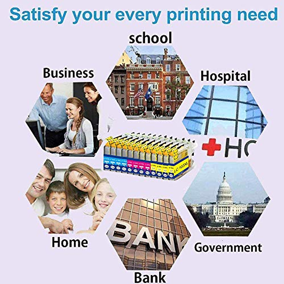 Wolfgray LC103 XL Compatible Replacement for Brother LC103XL LC103 Ink Cartridges for Brother MFC J870DW J450DW J470DW J650DW J6720DW J4410DW J4510DW J4710DW J4310DW J285DW 475DW (12 Color, 4C+4M+4Y)