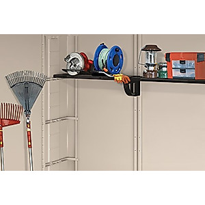 Keter Factor 6x3 Outdoor Storage Shed Kit-Perfect to Store Patio Furniture, Garden Tools Bike Accessories, Beach Chairs and Push Lawn Mower, Taupe & Brown