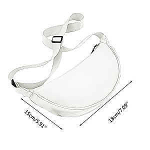 Handbag Dual Use Black Custom Printed Cotton Canvas Tote With Outside Messenger Bag Men's Shoulder Bag (White, One Size)